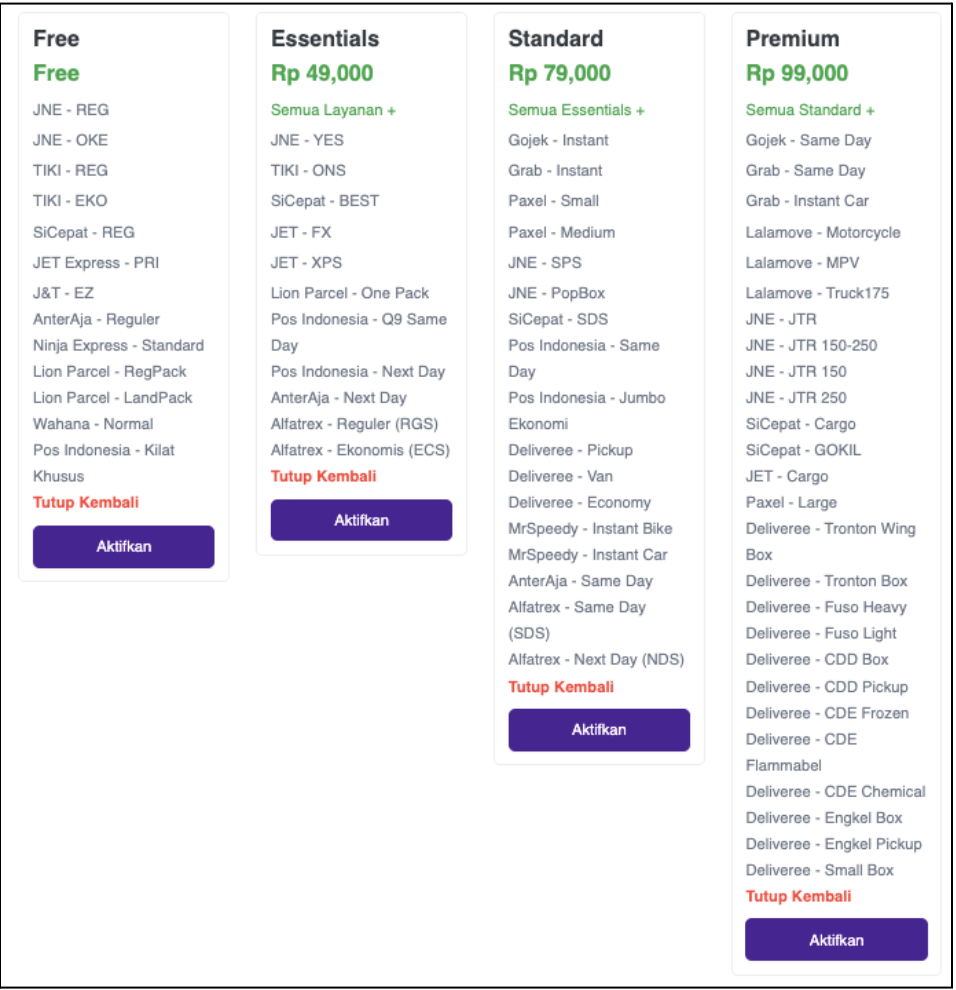 🎉 Cara membeli dan aktivasi paket “Essentials”, “Standard”, dan “Premium” – Pusat Bantuan